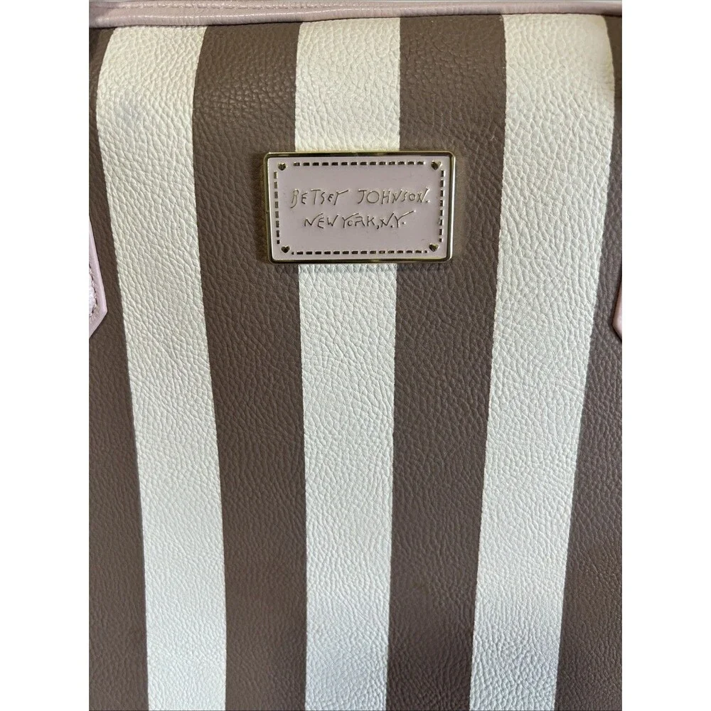 Betsey Johnson | Bags | Betsey Johnson Handbag Large Pastel Pink Brown ...